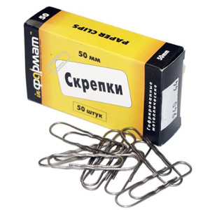 Скрепки гофрированные 50 мм inФормат